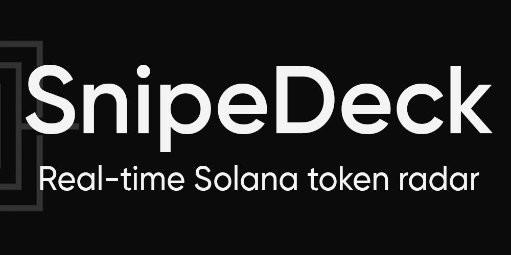 SnipeDeck — Solana Token Radar for DEX Snipers